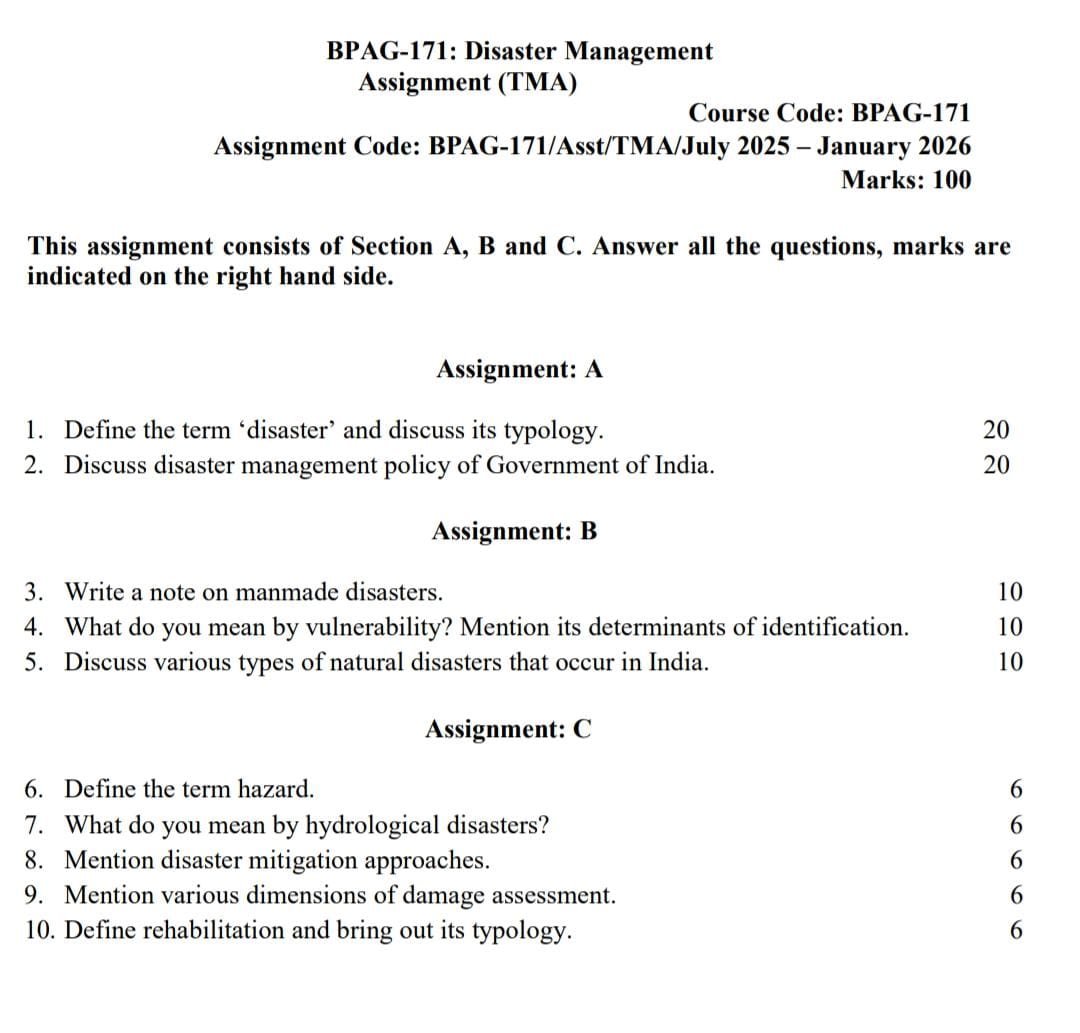 BPAG 171 IGNOU Solved Assignments 2025-26 (English) PDF Download ...