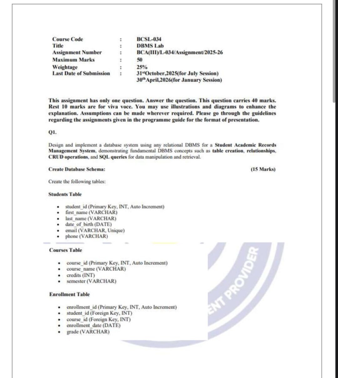 BCSL 034 IGNOU Solved Assignments 2024-25 (English) PDF Download ...