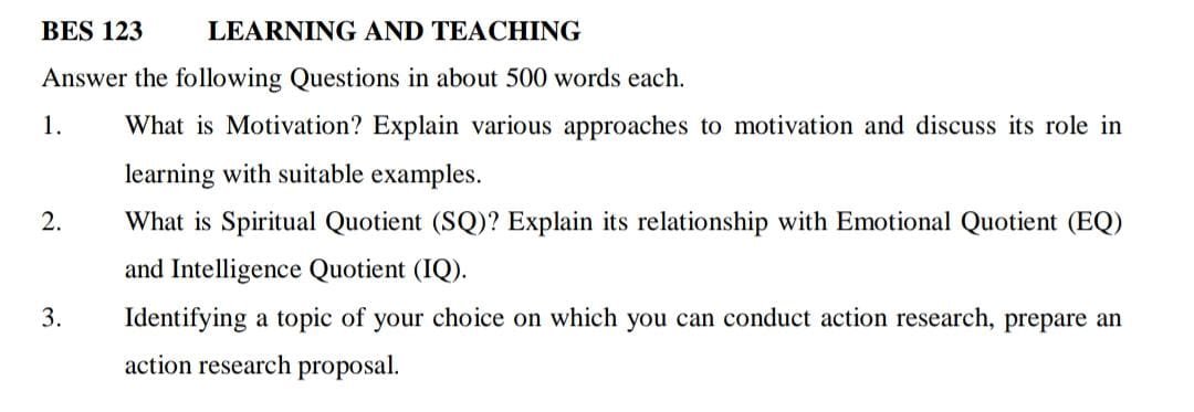 BES 123 IGNOU Solved Assignments 2025-26 (English) PDF Download – IGNOU ...