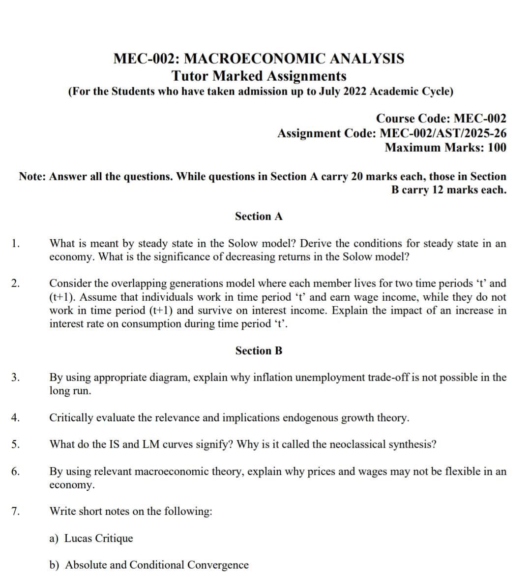 MEC 002 IGNOU Solved Assignments 2025-26 (English) PDF Download – IGNOU ...
