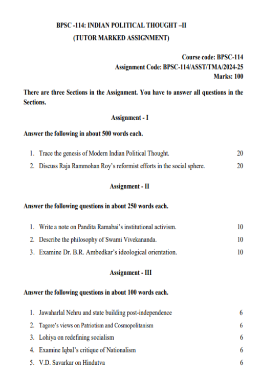 BPSC 114 IGNOU Solved Assignments 2024-25 (English) PDF Download – IGNOU Galaxy
