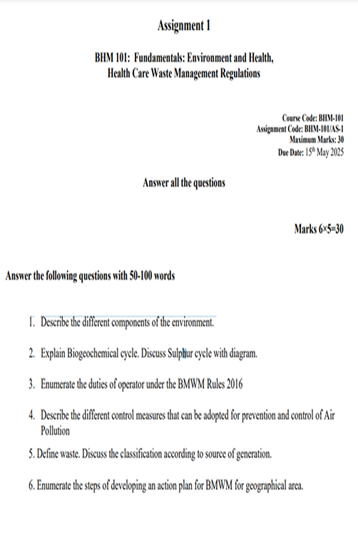 BHM 101 IGNOU Solved Assignments 2025 (English) PDF Download – IGNOU Galaxy