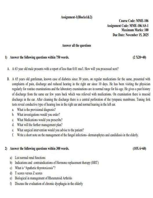 MME 106 IGNOU Solved Assignments 2025 (English) PDF Download – IGNOU Galaxy