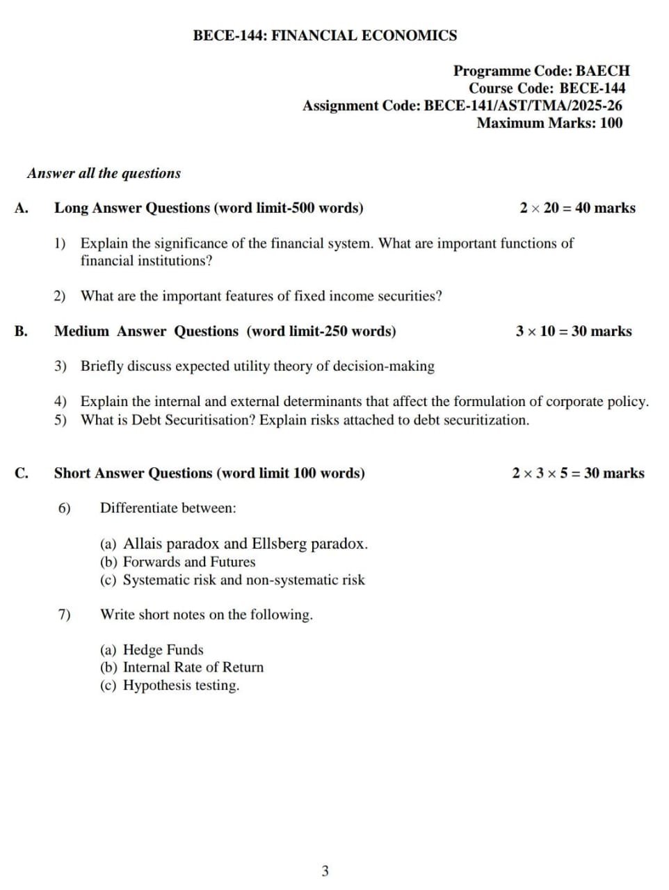 BECE 144 IGNOU Solved Assignments 2025-26 (English) PDF Download ...