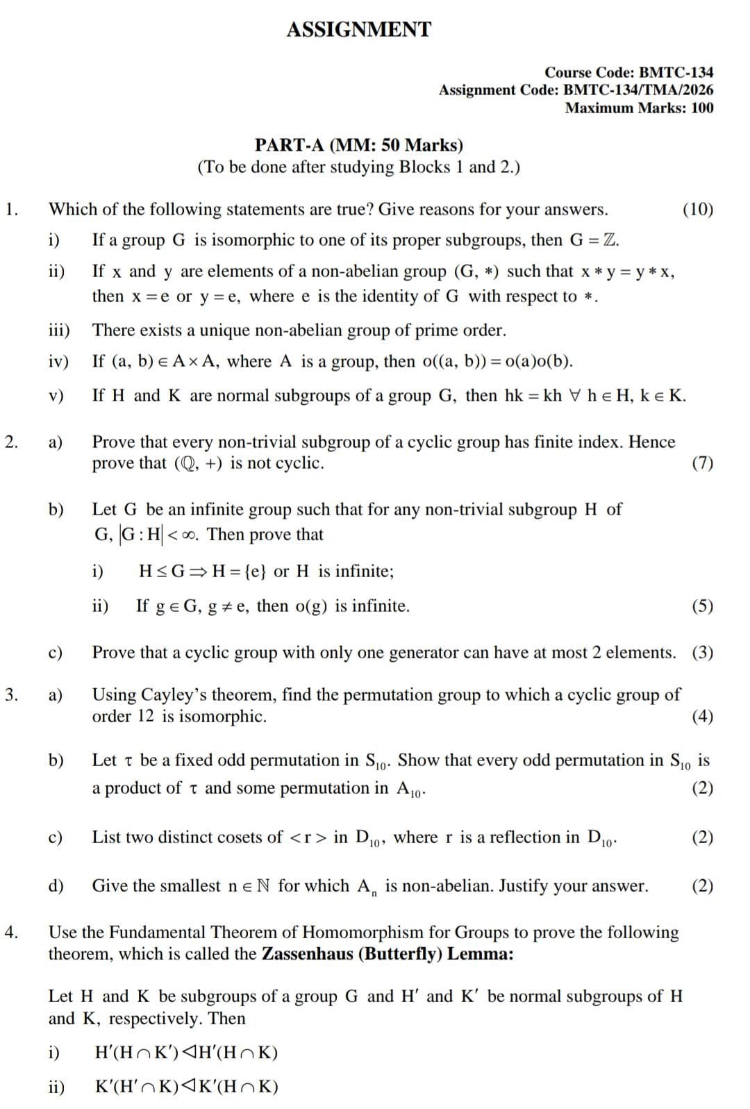 BMTC 134 IGNOU Solved Assignments 2026 (English) PDF Download – IGNOU ...